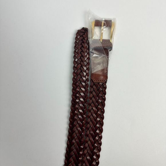 Unbranded | Accessories | Braided Brown Full Grain Leather Large Belt ...
